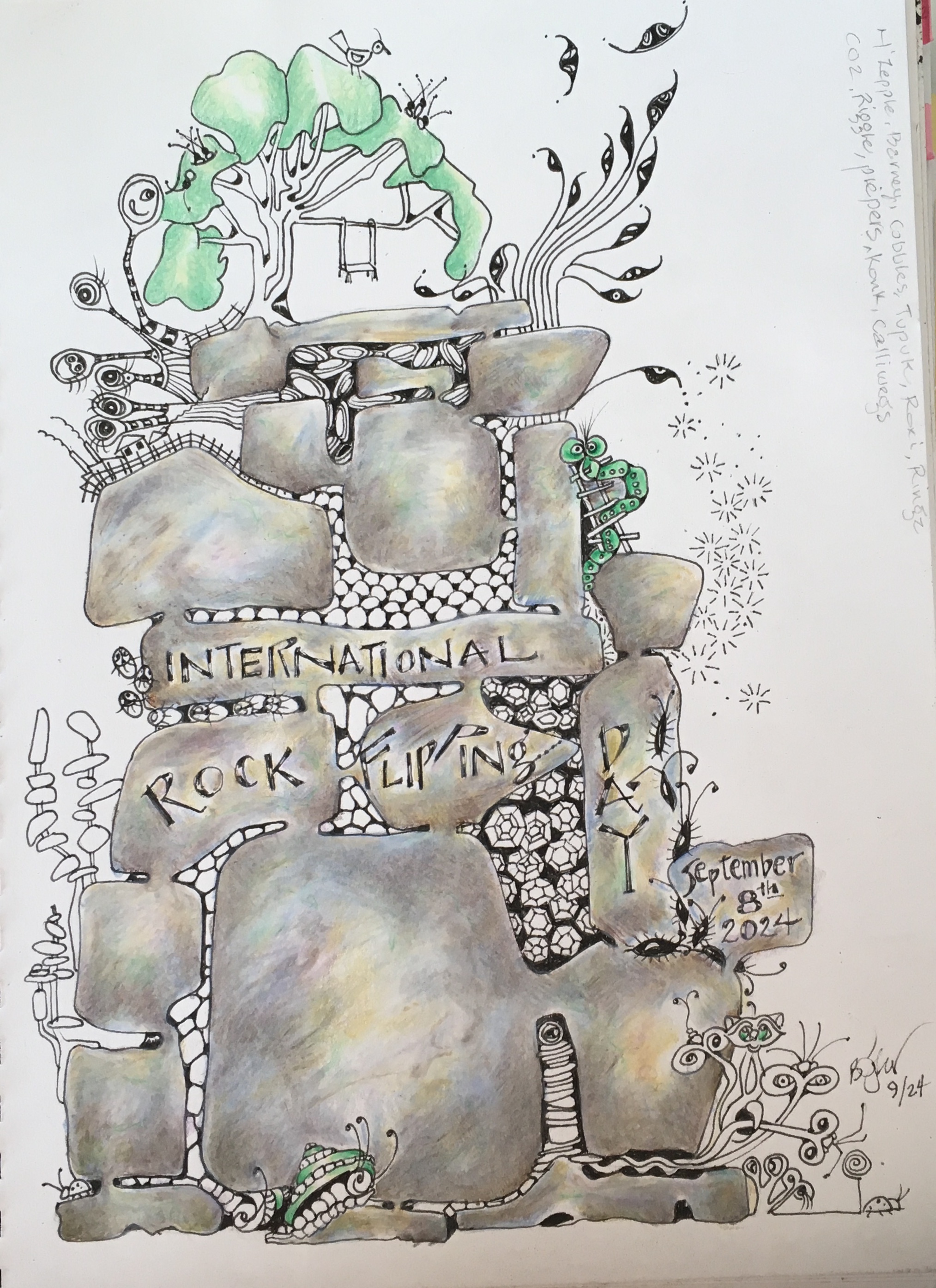 Nature Journaling Meets Zentangle …… It’s International Rock Flipping ...